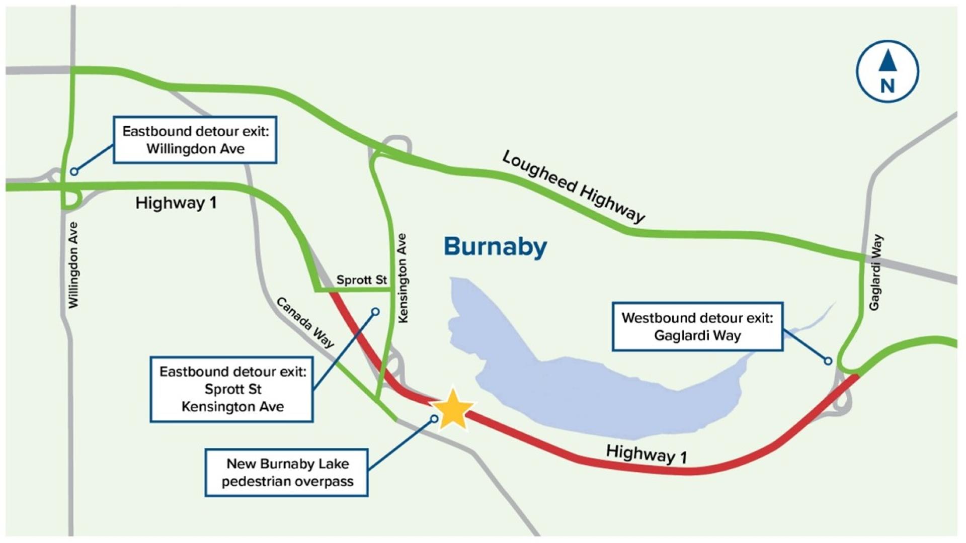 Highway 1 closes overnight for major milestone on Burnaby Lake ...